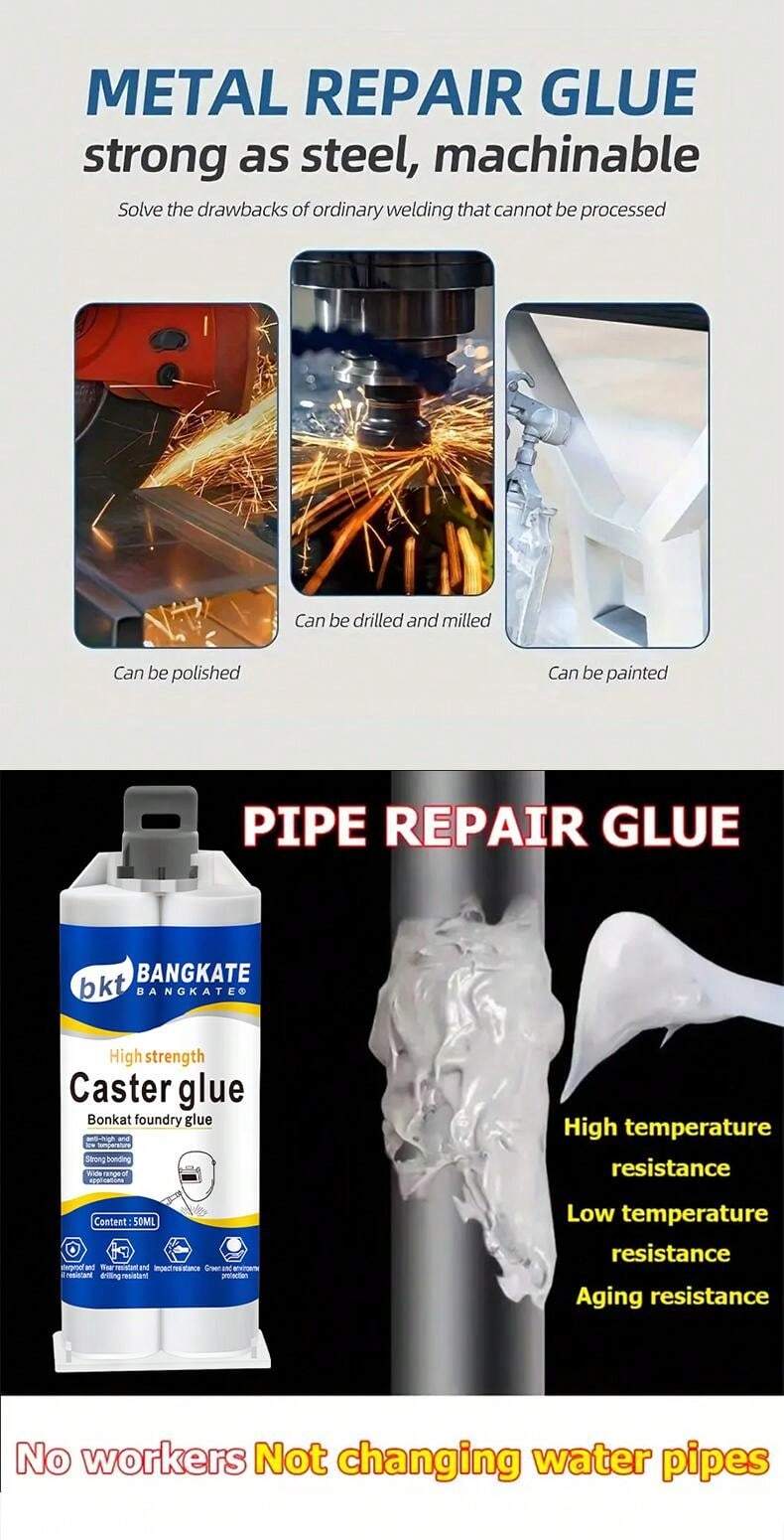 Magic Repair Glue AB Metal Strength Lron Bonding Heat ResistanceCold ...