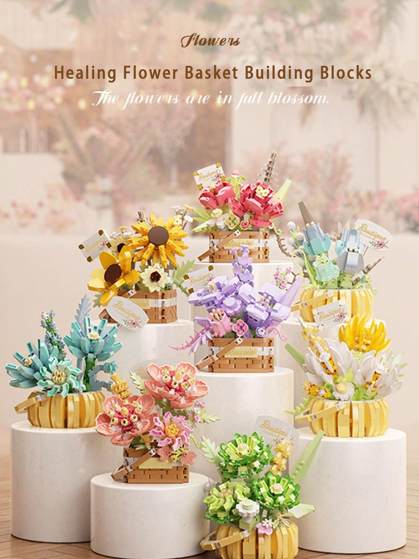 Micro-Particle Assembly Realistic Potted Plant Building Blocks Office ...