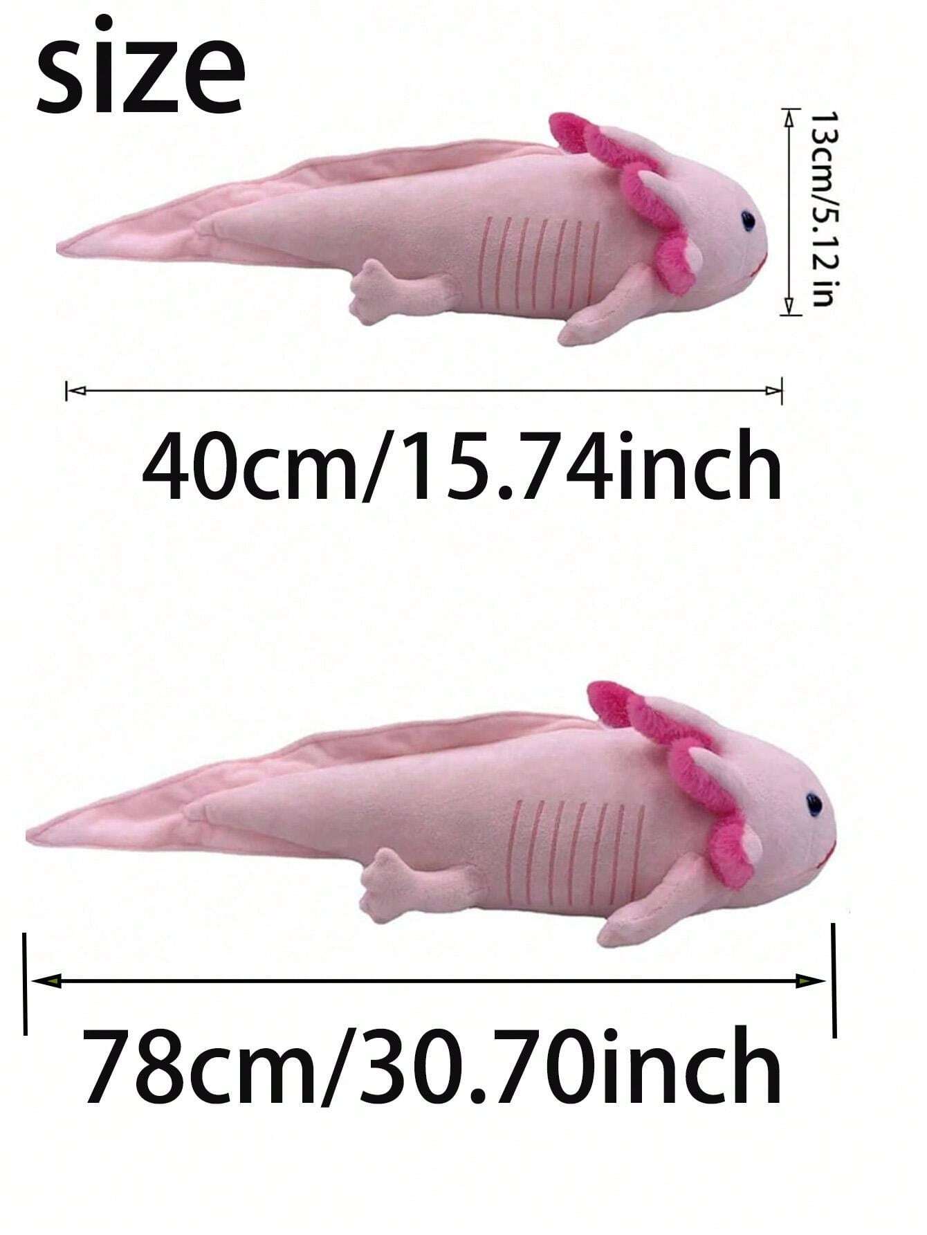 2 Sizes Cartoon Axolotl Plush Axolotl Plush Realistic Ambystoma Creepy ...