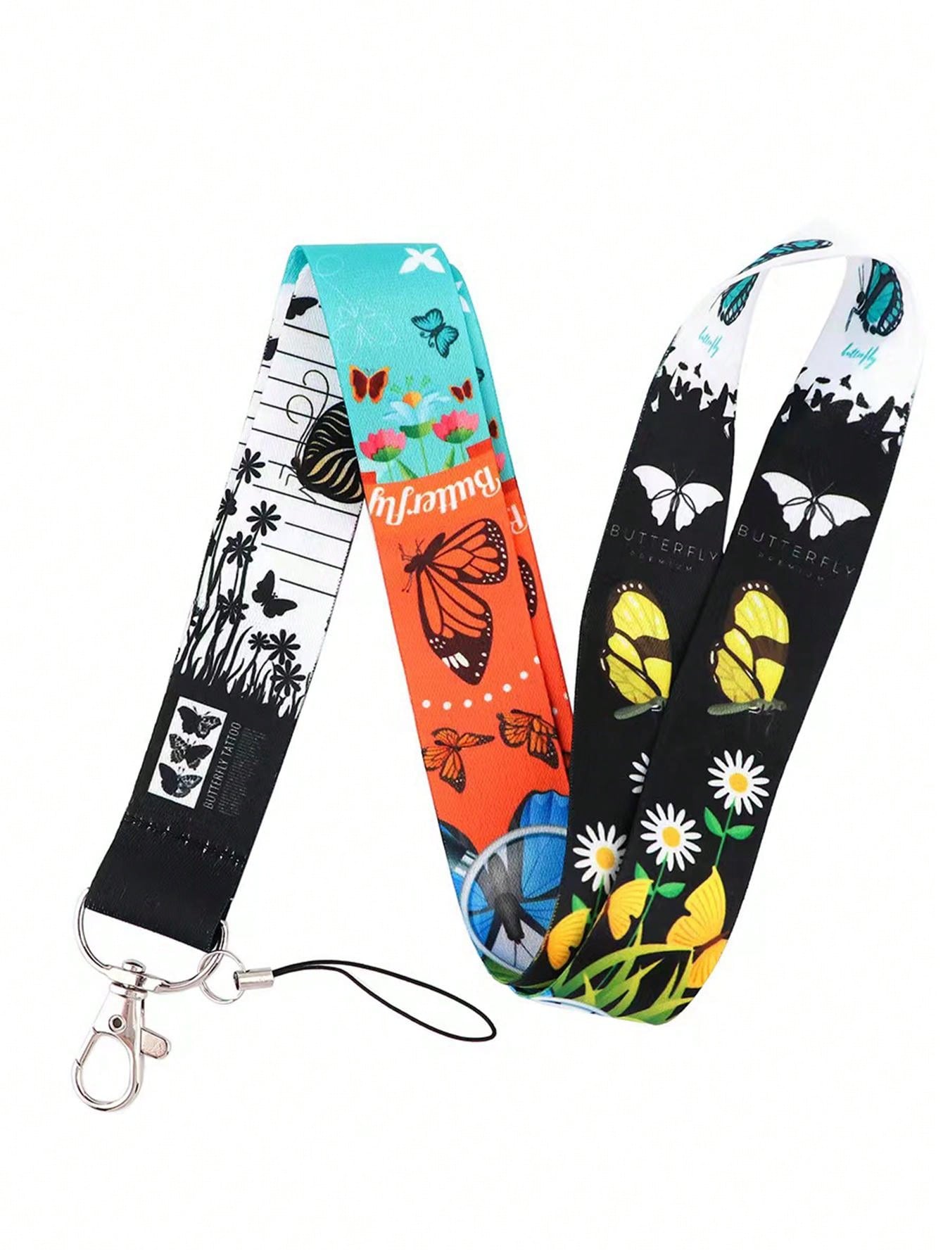 1pc Cartoon Butterfly ID Card Lanyard, Suitable For Hanging Keys, Phone Lanyards, Game Consoles ...