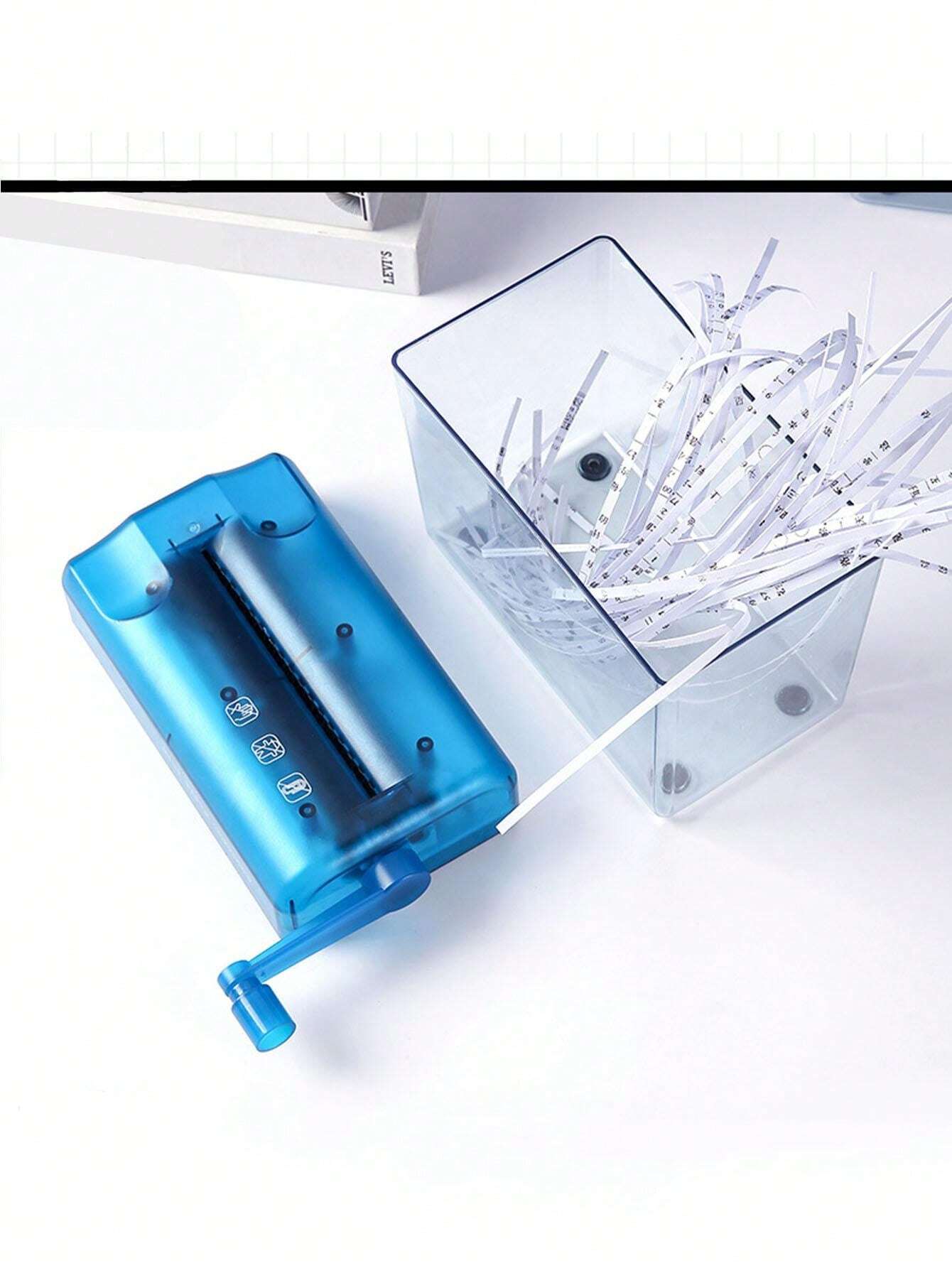Home/Office Manual Mini Paper Shredder Tool, Hand Crank A6 Paper ...