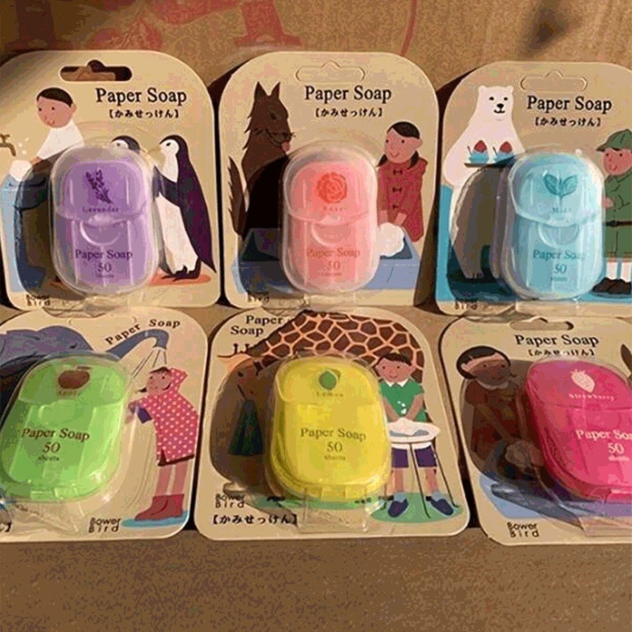 50pcs/Box Mini Soap Sheets, Travel Convenient Disposable Soap Flakes ...