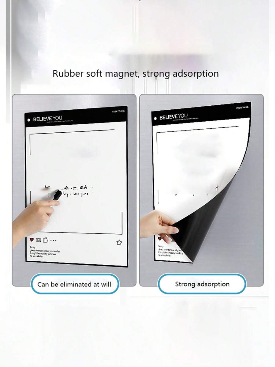 Fridge Magnet Message Board, Erasable Magnetic Note Memo Pad ...