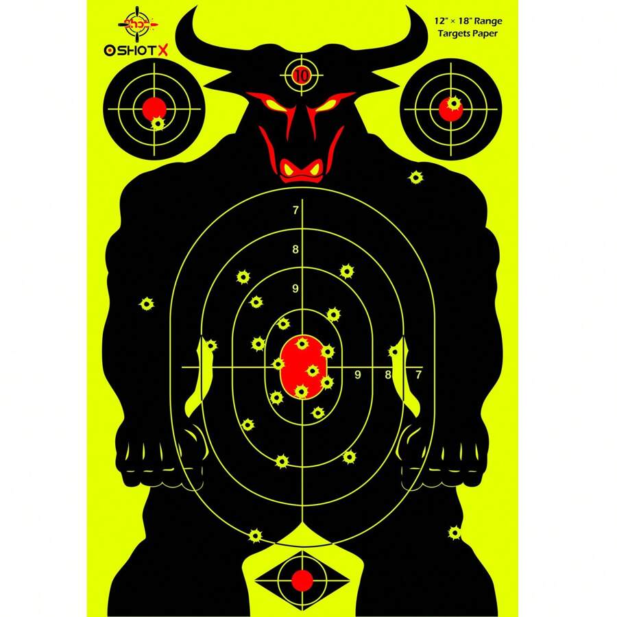 5pcs Shooting Targets Splatter - 12x18 Inch Reactive Silhouette Target ...