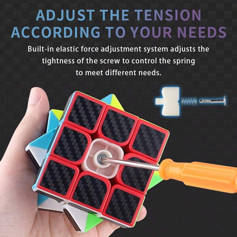 1pc Speed Magic Cube 3x3 4x4 5x5 Pyramid Carbon Fiber Cube For Logic ...