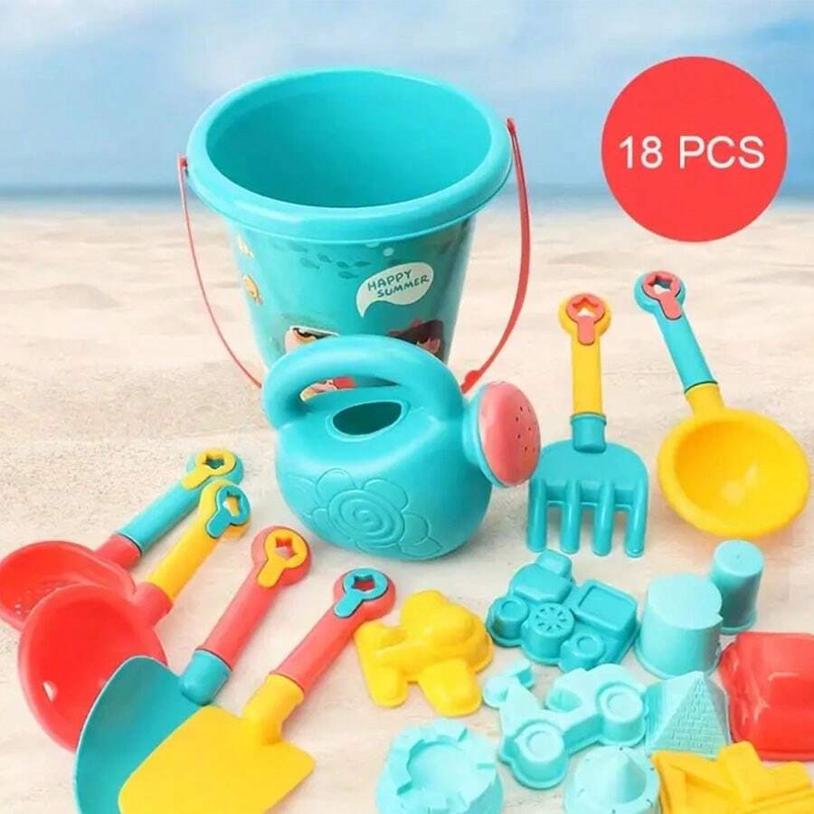 18pcs Children's Beach Toy Set, Baby Play Water And Sand Digging Toy ...