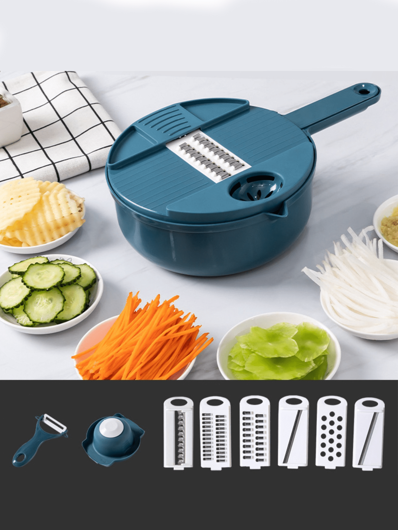 1PCS,12 In 1 Multi-Functional Vegetable Chopper Carrots Potatoes ...