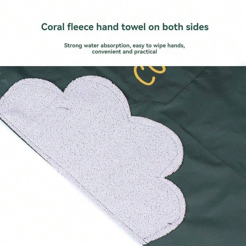 Waterproof And Oil-Proof Thickened And Widened Apron With Straps For ...
