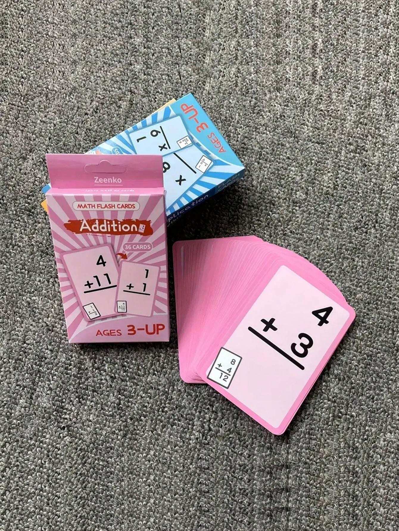 36 pièces Cartes éclair mathématiques pour enfants, cartes de pratique ...