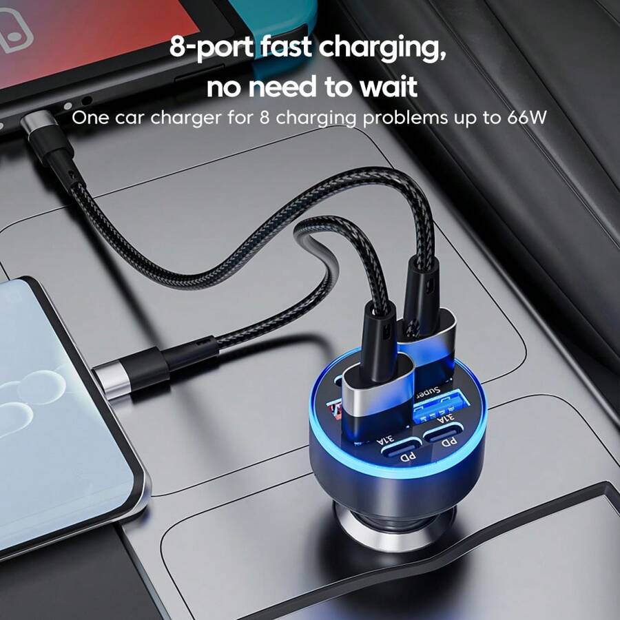 OLAF 8Ports USB Car Charger Type C Fast Charging PD Car Chargers ...