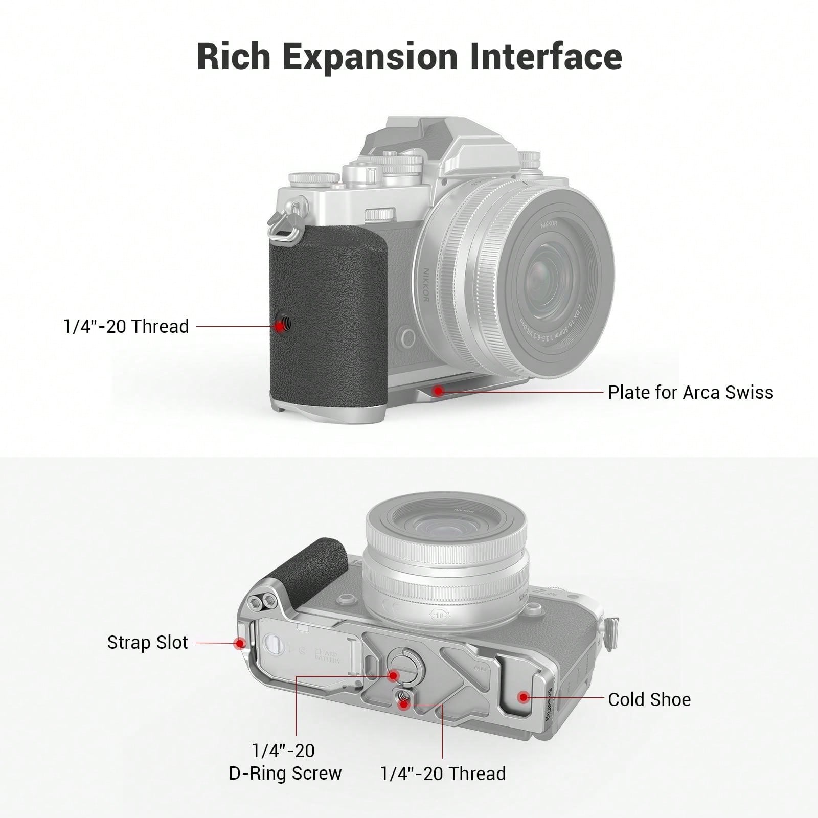 SMALLRIG Z Fc Handgrip L-Shape Grip For Nikon Z Fc Camera, Side Handle ...