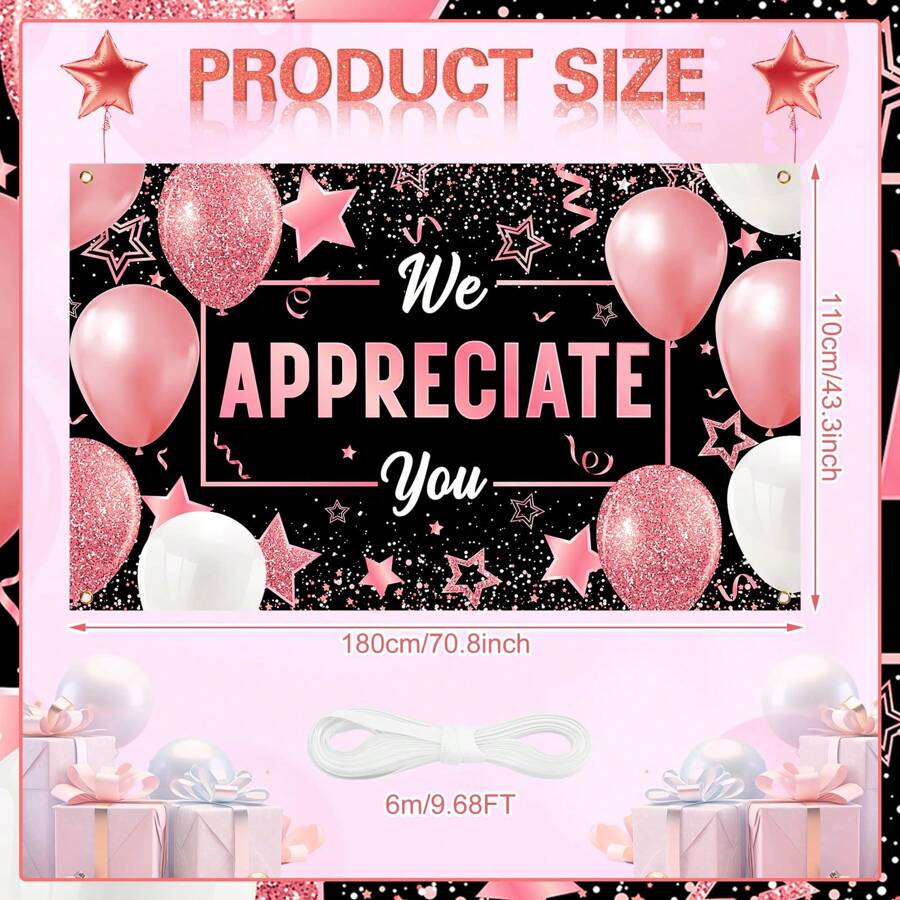 1 Pc We Appreciate You Banner 71x43 Inch Thank You Banner Pastor ...