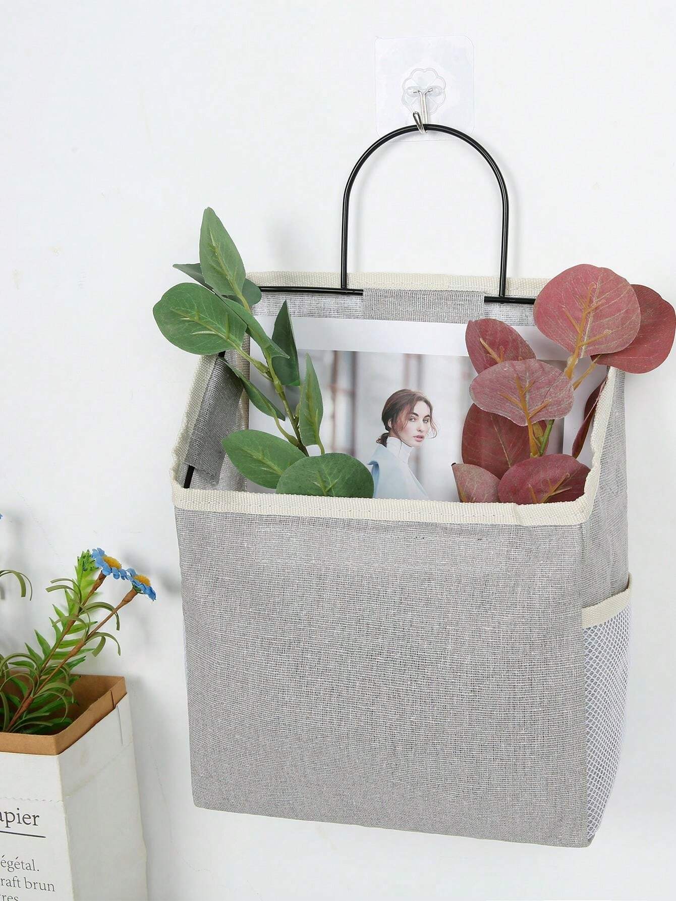 The Home Pure Color Minimalist Wall Mounted Storage Bag Is Made Of High ...