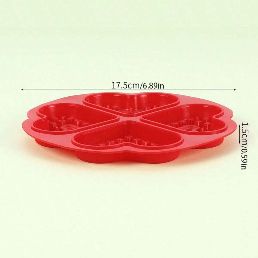 1pc Heart Shaped Silica Gel Waffle Pancake & Grid Cake & Egg Tart Mold ...