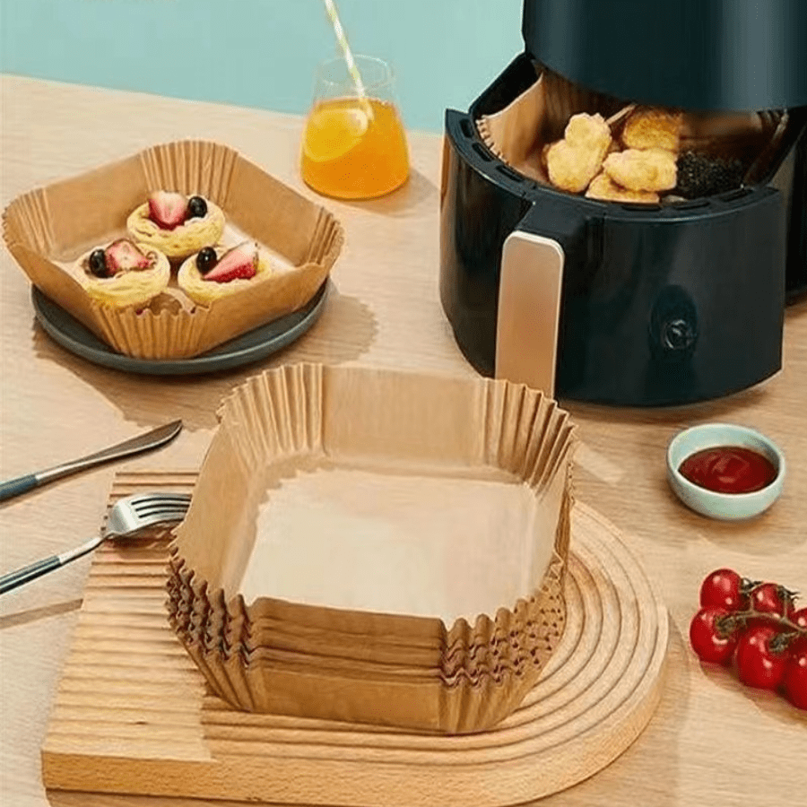 Frying Pan Liner Square Paper Sheets, High Temperature Resistant Oil ...