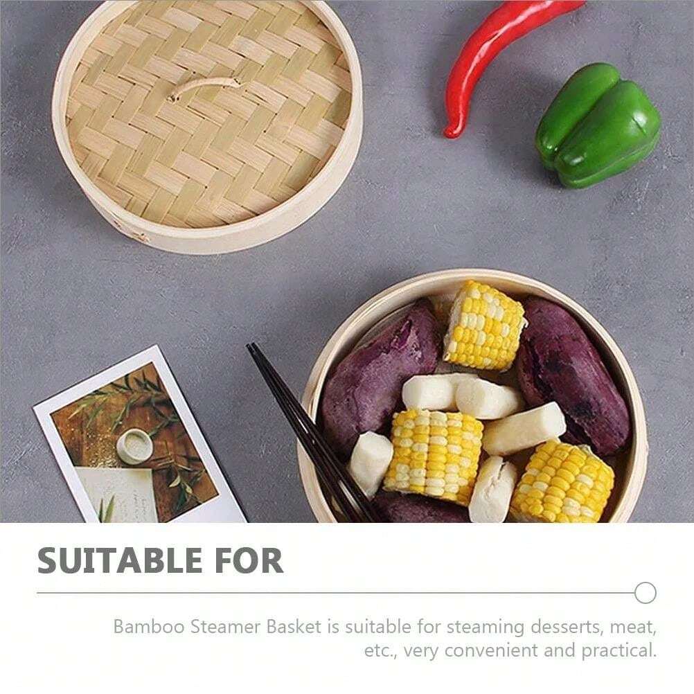 Bamboo Steam Cooker Basket Mantyshnica Dumpling Dim Sum Fish Rice ...