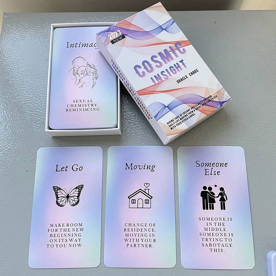 12x7cm Cosmic Insight Oracle Deck English Prophecy Divination Cards In ...
