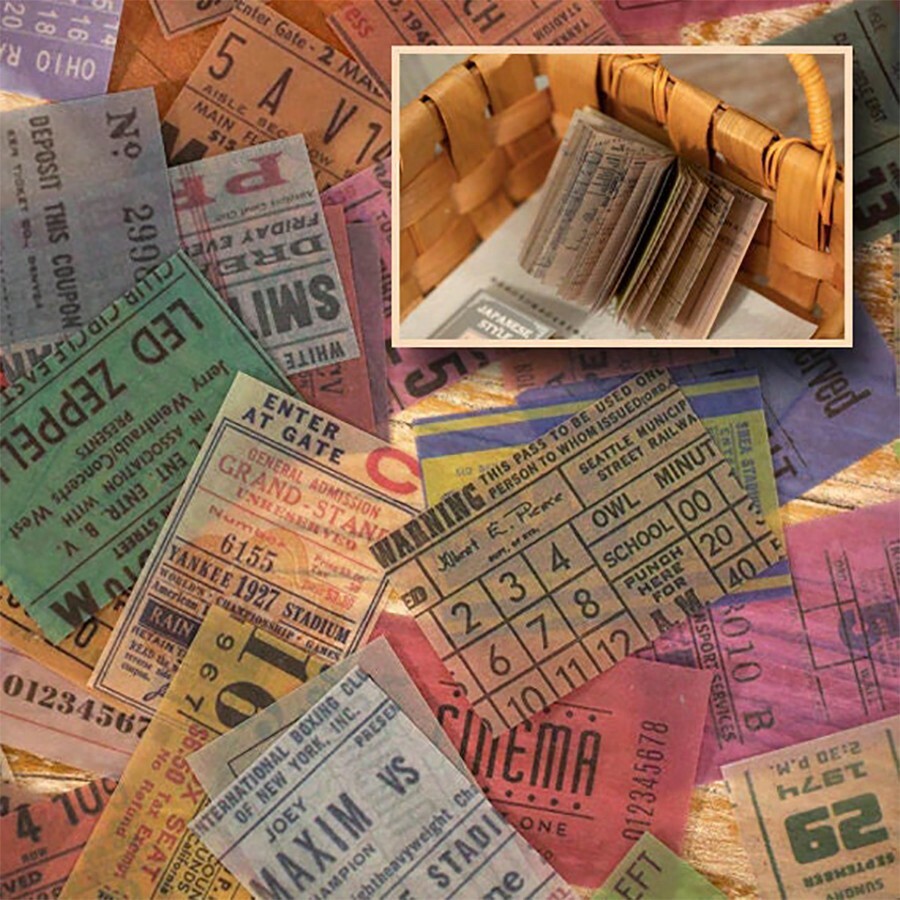 50p Mini Random Vellum Paper Pack - Junk Journal Collage Kit - Book ...