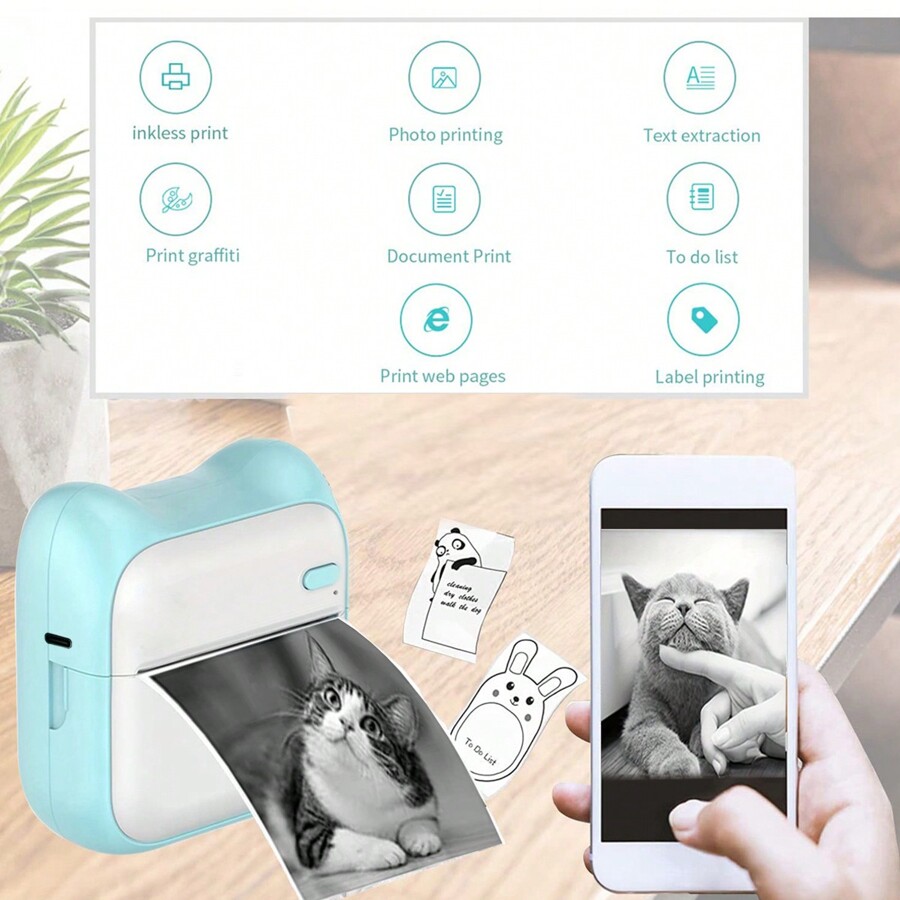 Gotoogo Mini Printer - Pocket Printer, Thermal Instant Photo Printer ...