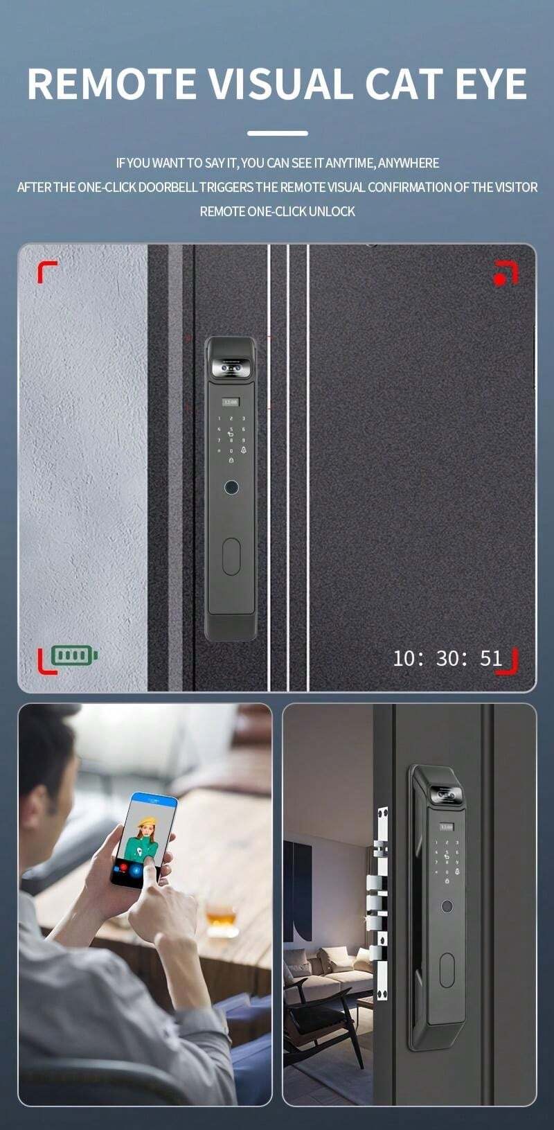 Smart Door Lock, Password Lock, Fingerprint Lock, Automatic Fingerprint ...