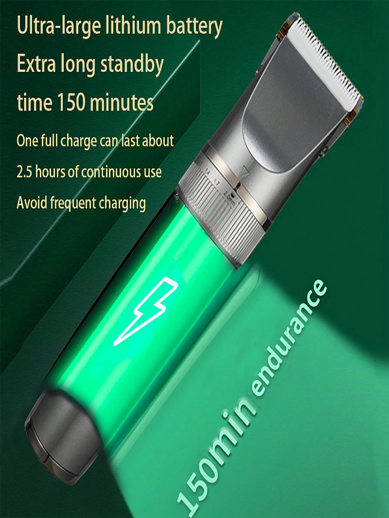 Clipper Rechargeable Cord/Cordless Haircutting & Trimming Kit For Heads ...