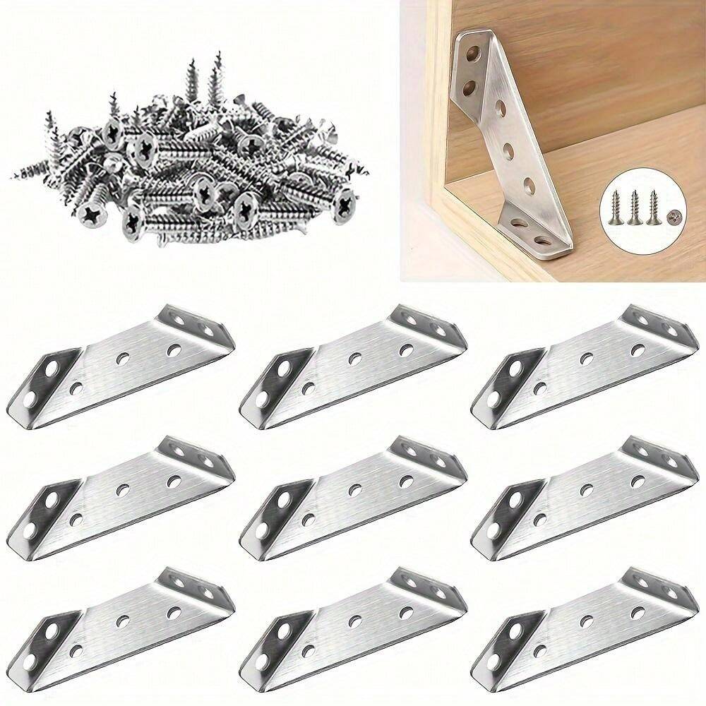50pcs Universal Stainless Steel Furniture Corner Connector - New ...