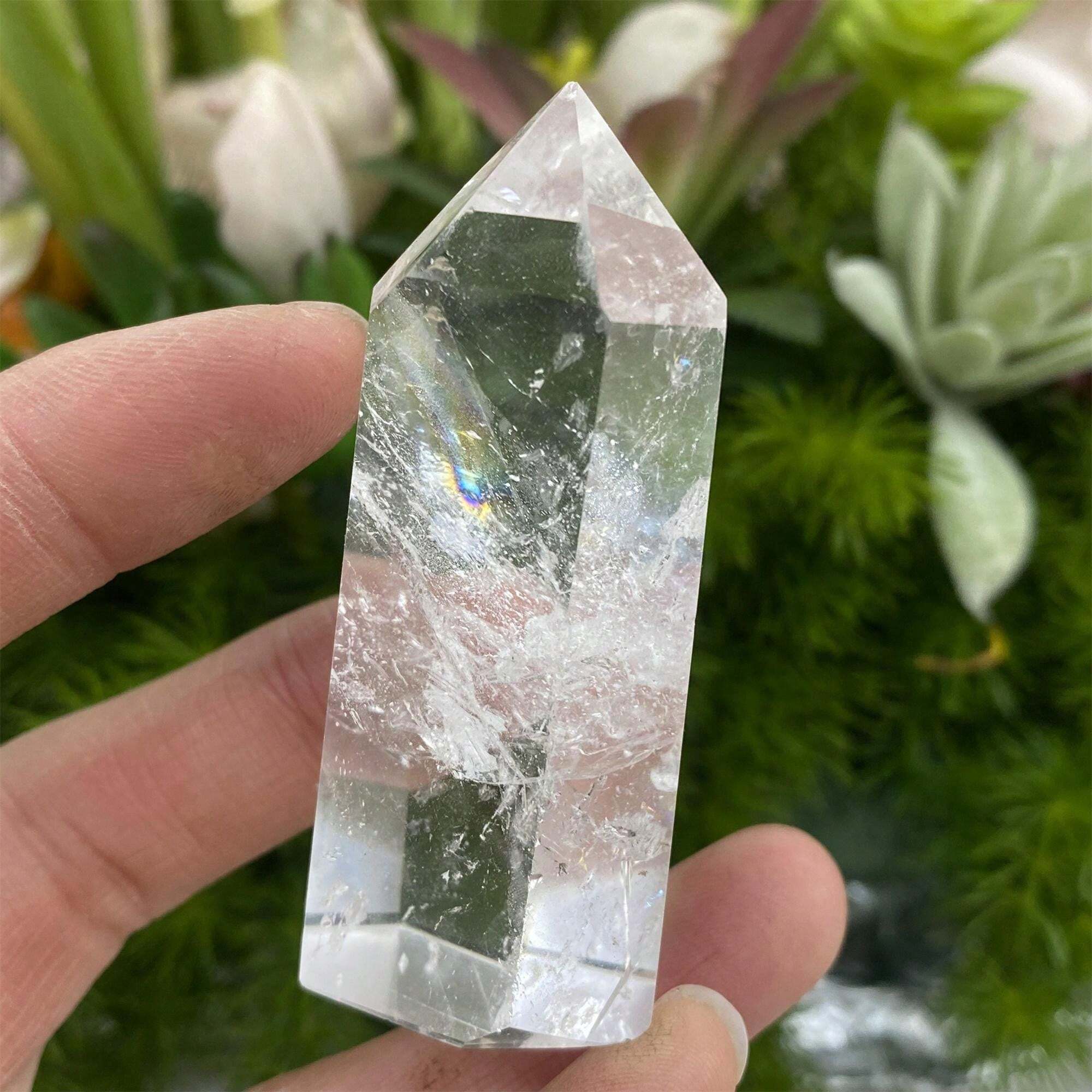 Naturell Vit kristall Pyramid , Vit kristall Torn , Kvartskristall ...