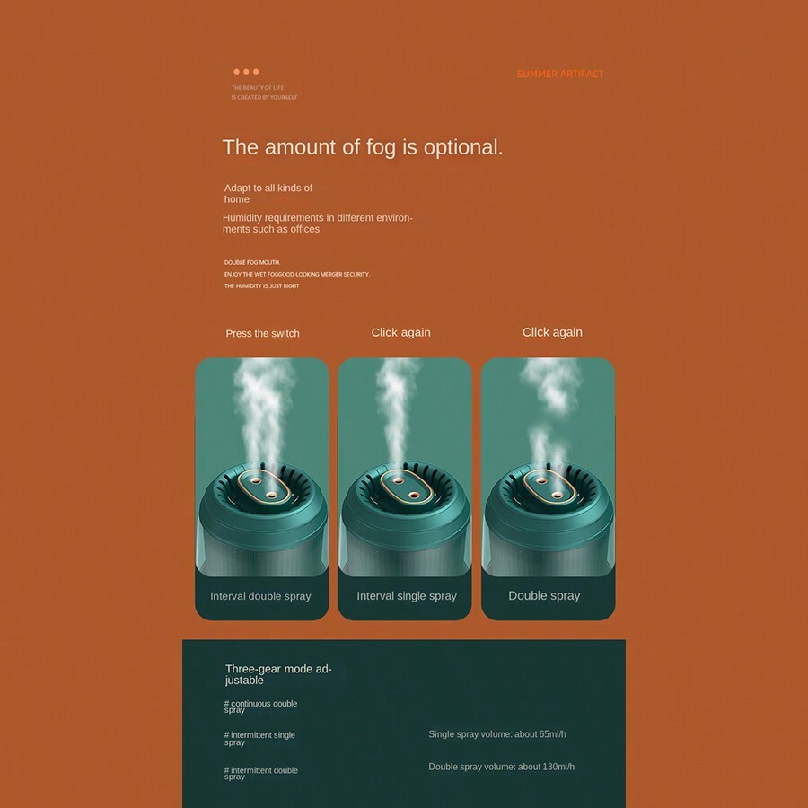 One Mint-Green Manbo-Colored Humidifier With Unique Water Injection ...