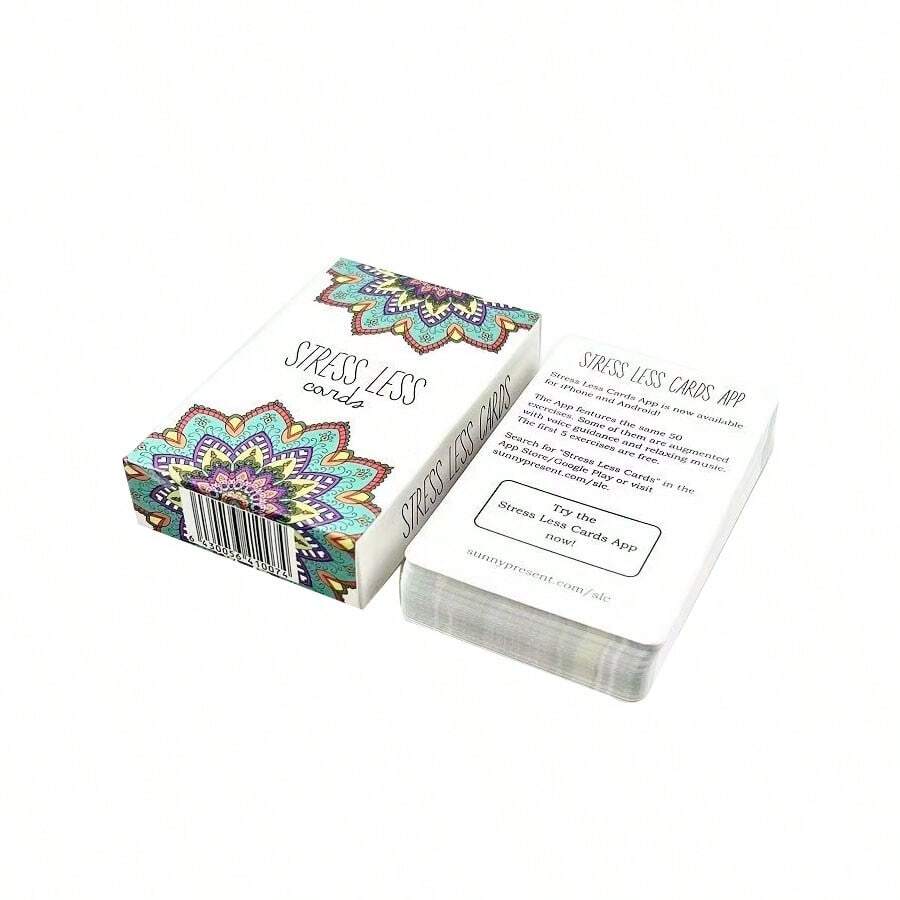 Stress Less Cards - 50 Mindfulness & Meditation Exercises - Helps ...