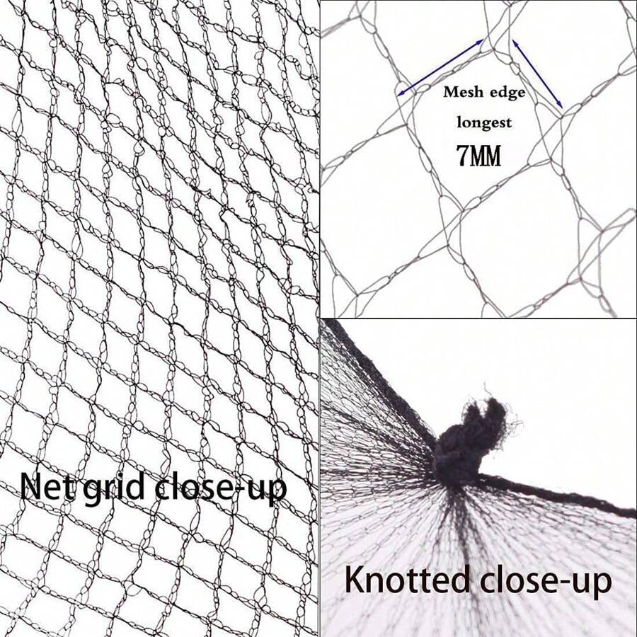 Durable Nylon Hair Net For Bun Hair Hairstyle Tool Black 7Mm Hole Wig Closure Hairnets Invisible ...