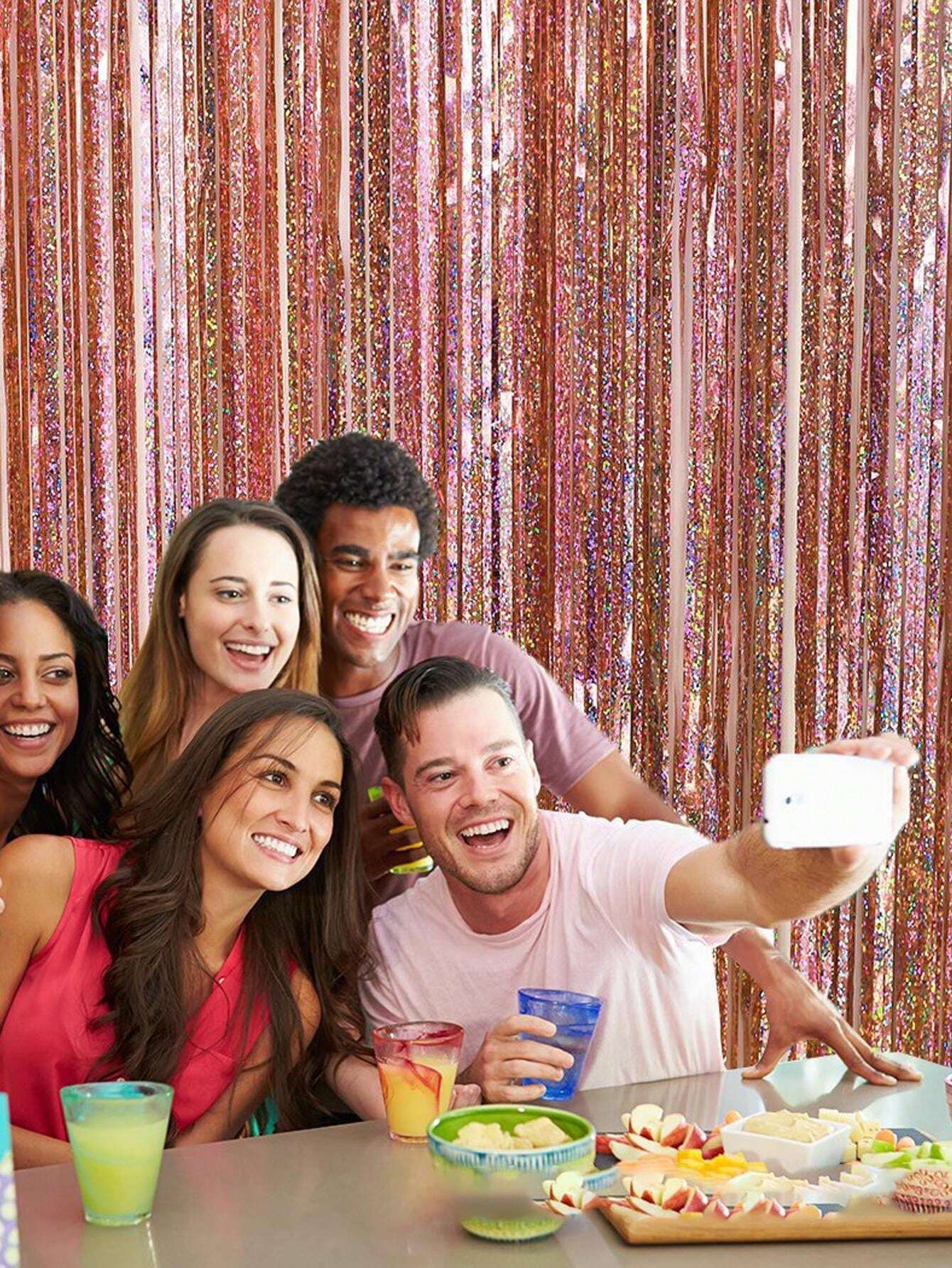 Cortina de lluvia decorativa con borlas para cumpleaños, celebración de ...