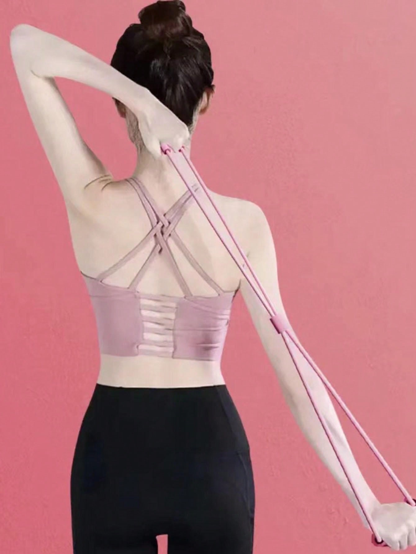 1pc Figure 8 Elastic Resistance Band Shoulder Opener Exercise Fitness ...