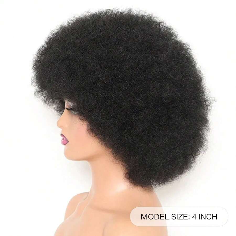 Synthetic African Fluffy Wig Short African Fluffy Wig Women's 70s ...
