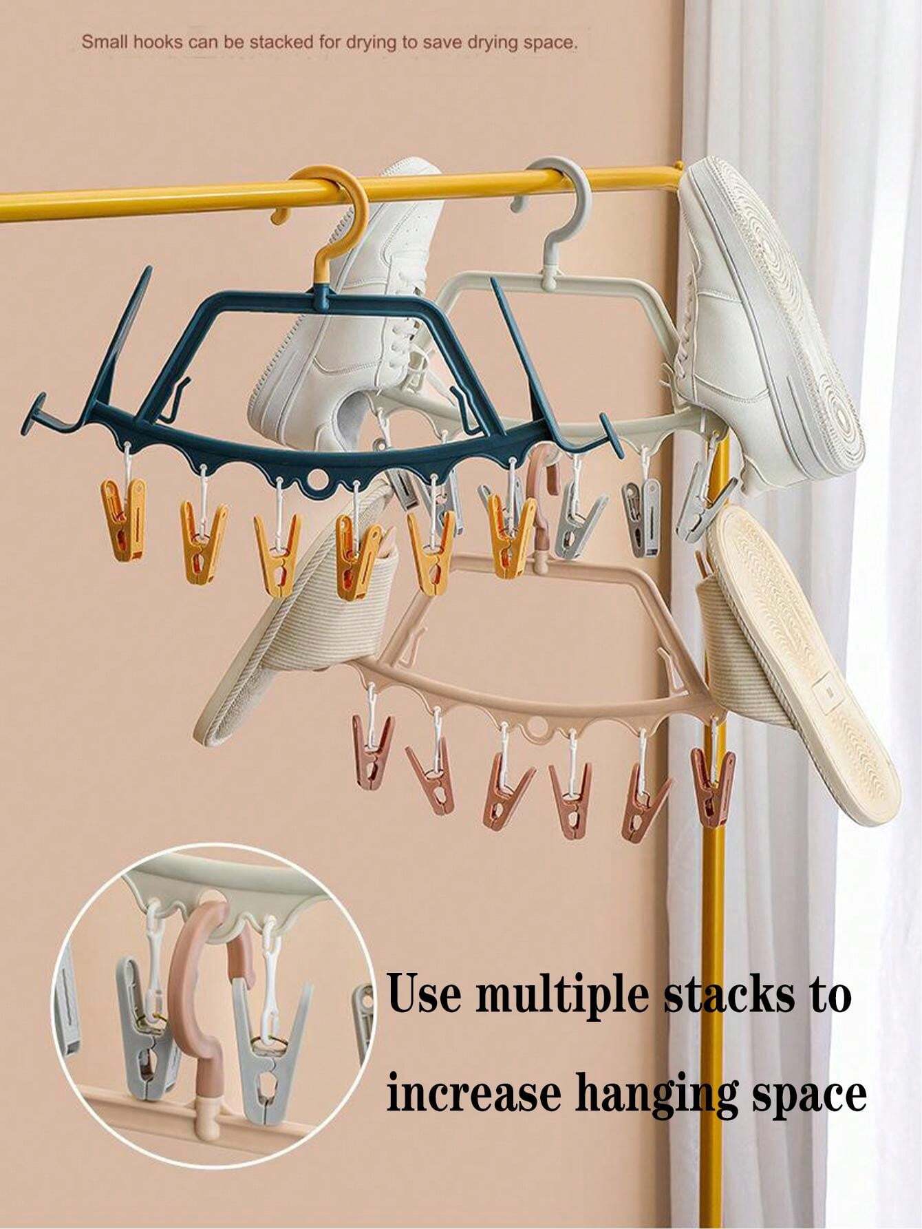 Simple And Portable Shoe Drying Rack With Multiple Clips, Non-Drilling ...