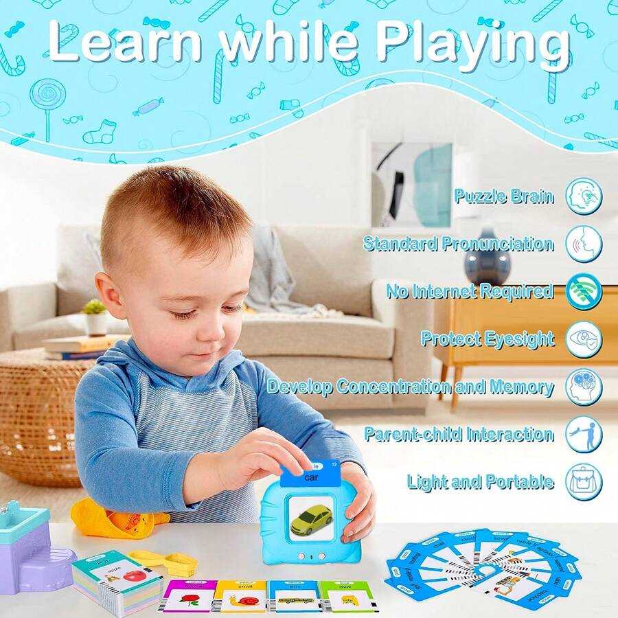 Talking Flash Cards Early Educational Toys Learning English ,Speaking ...