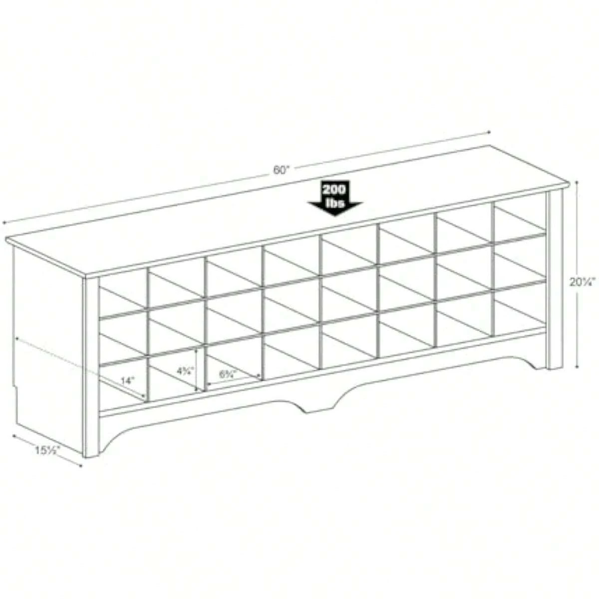 Shoe Storage Cubby Bench, Espresso 24 Pair | SHEIN USA Shoe Storage Cubby Bench, Espresso 24 Pair | SHEIN USA