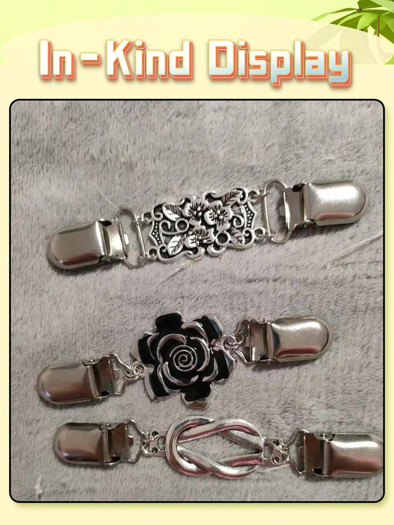 1pc Elegant Vintage Sweater Shawl Clips - Retro Cardigan Collar Clips ...