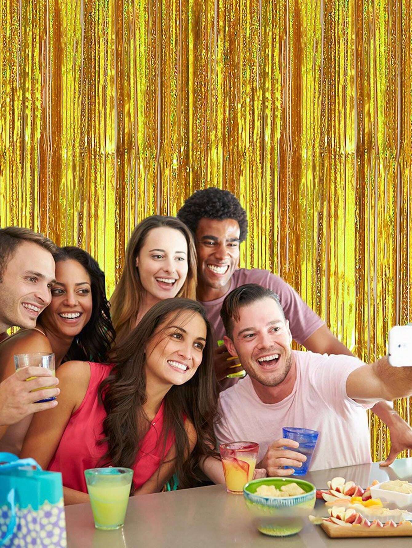 Rain Curtain Backdrop Decoration Prop With Tassels For Birthday Party ...