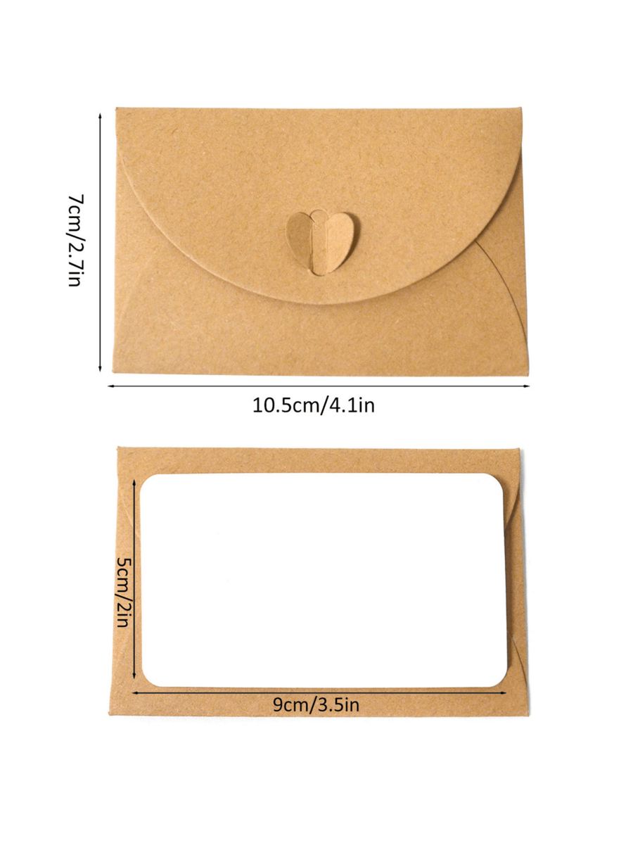 15 Kraft Paper Envelopes, Invitation Letter Envelopes, Weddings, Brown ...