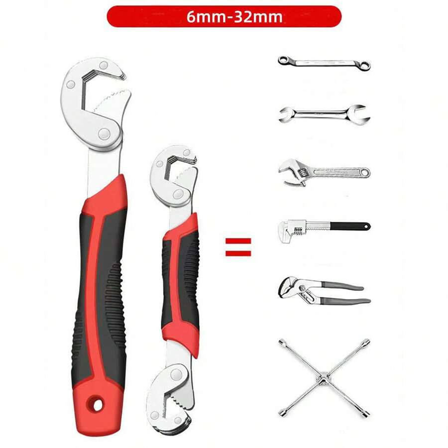 Universal Wrench Tool Set Adjustable Wrenches Combination Hand Tools Auto Quick Sliding Spanner ...