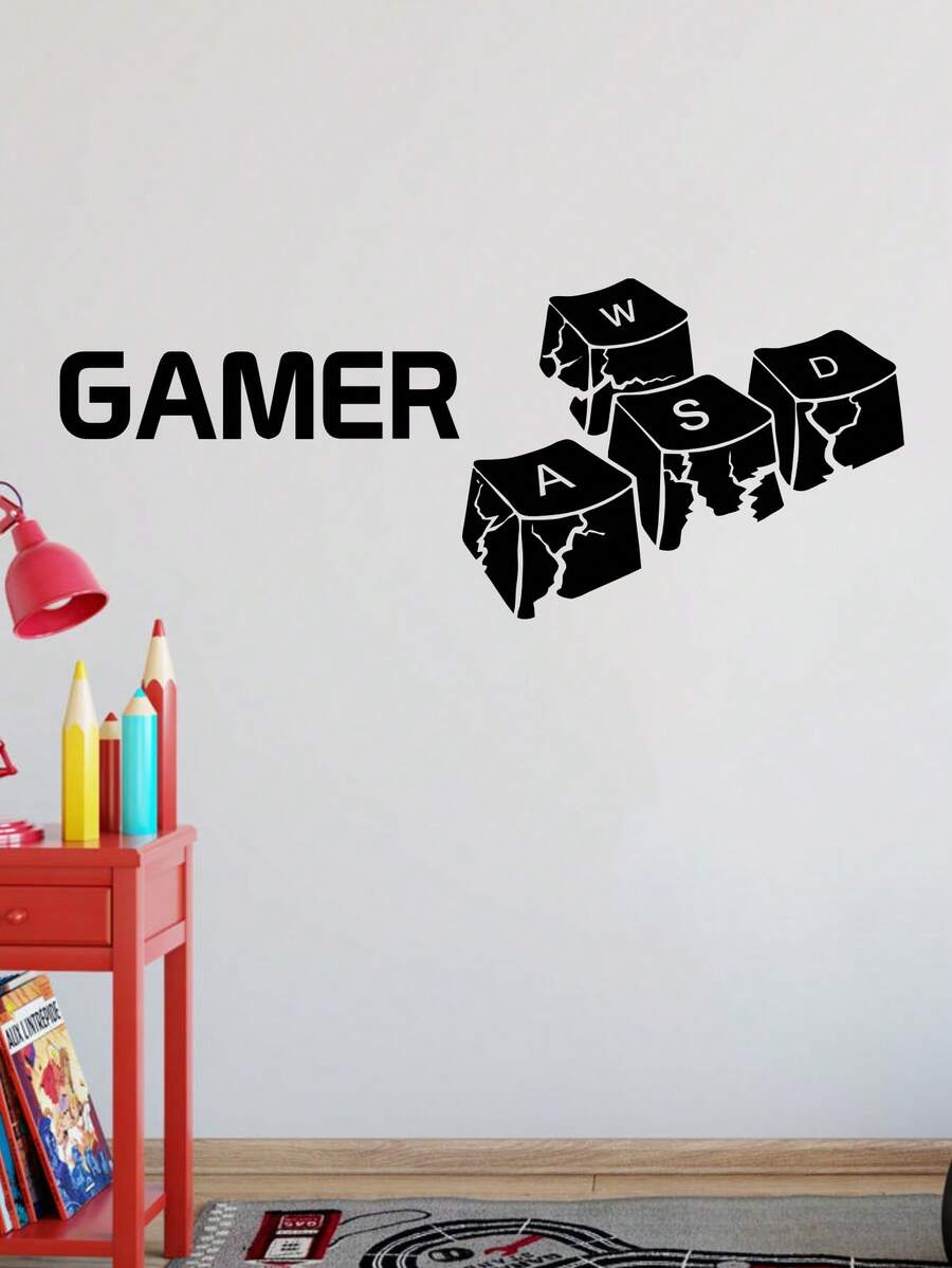 1pc Gamer Controller Wall Decals Home Art Room Wall Decor Vinyl ...