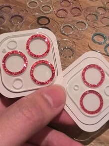 1pc Glitter Phone Camera Protector, Lens Sticker With Glitter Lens Film ...