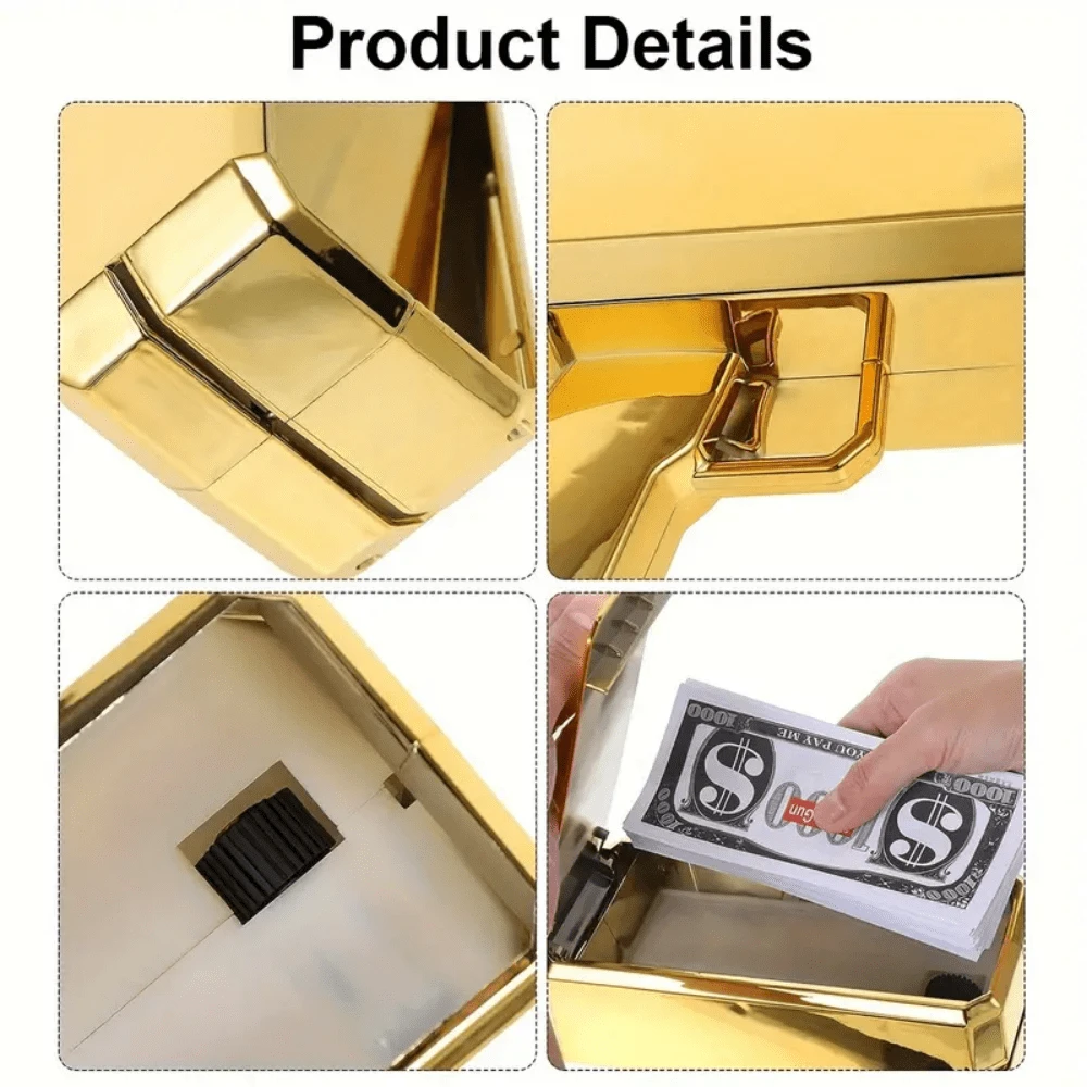Golden Money Gun - Party Must-Have - Handheld Money Spender For ...