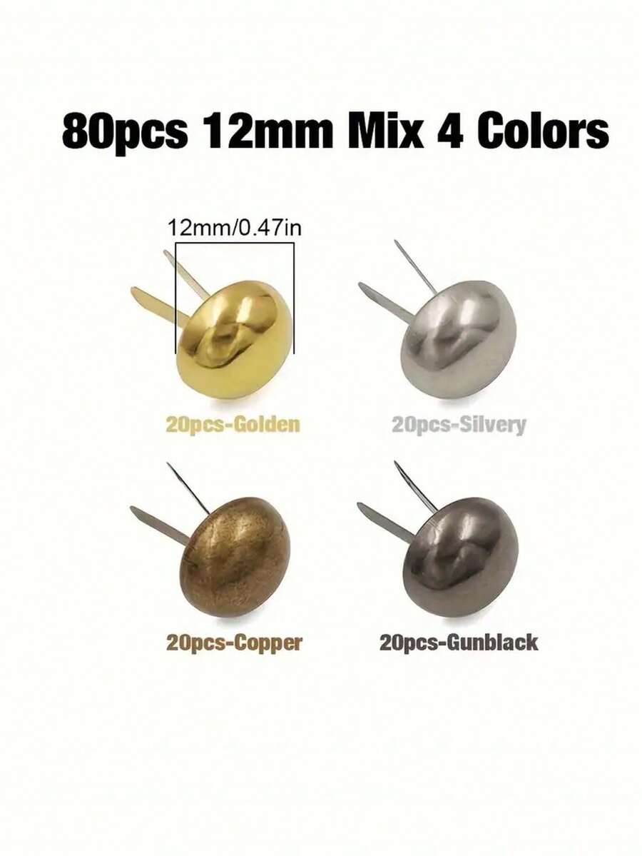 80pcs Two-Legged Bucket Nails, Firmware Paper, Rivets Fasteners, Parts ...