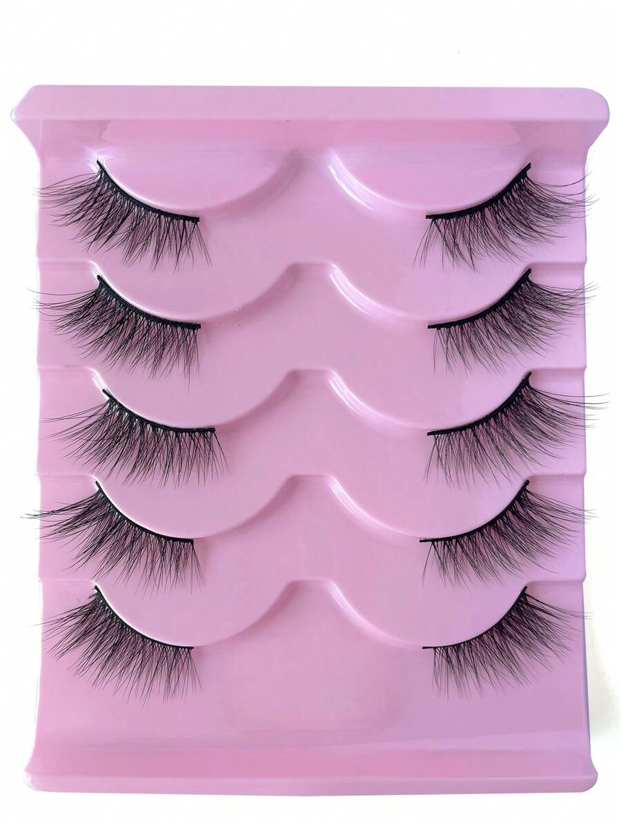 5 Pairs Half Color Contact Lenses False Eyelashes For Women Girl Man ...