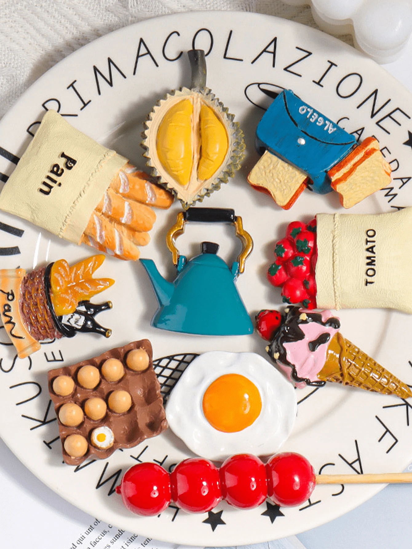 Creative 3D Refrigerator Sticker Decoration, Food Play, Three ...