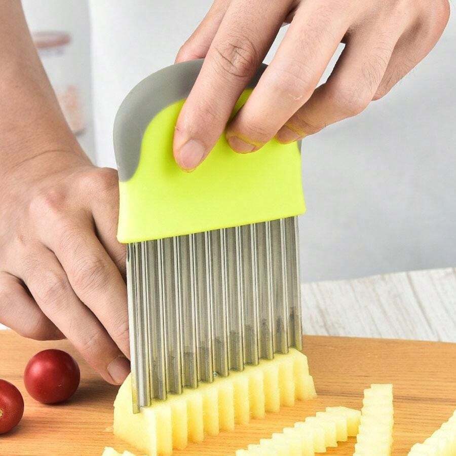 1pc,Potato Slices,Potato Cutter Wave Knife Snack Wolf Tooth Potato ...