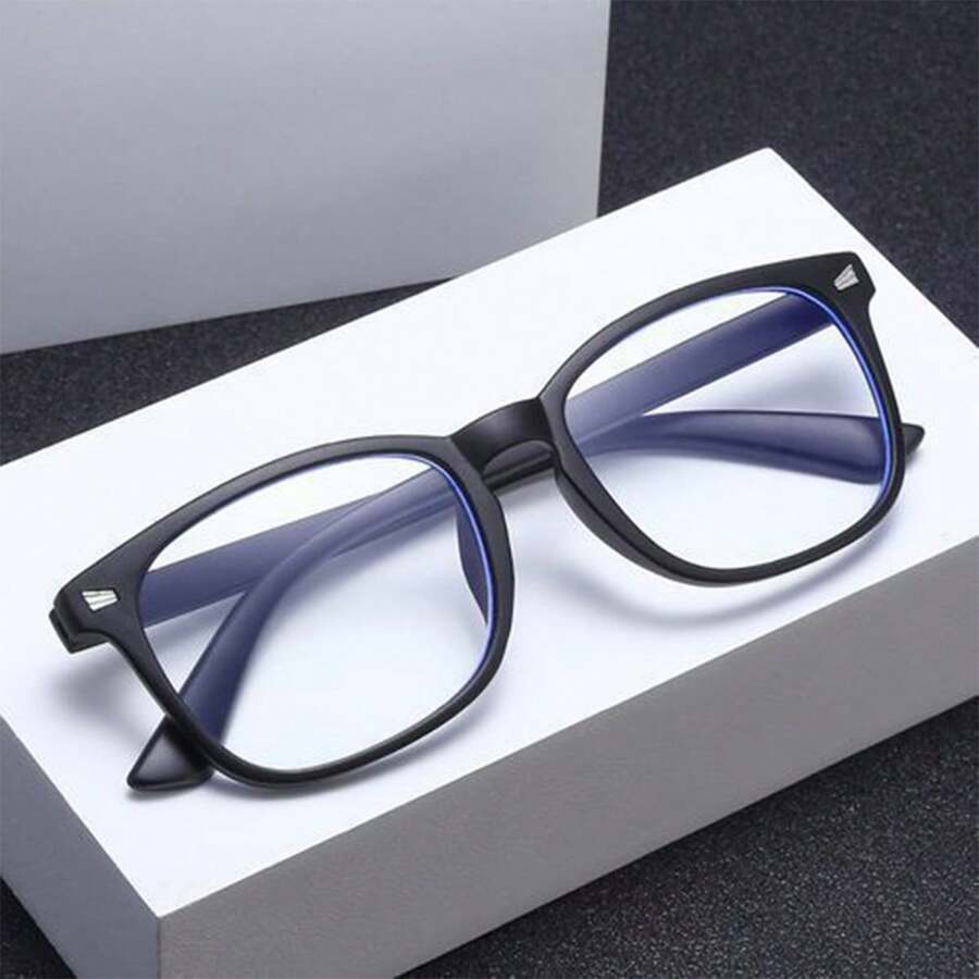 1PC Transparent Computer Glasses Frame, Women's And Men's Anti Blue ...
