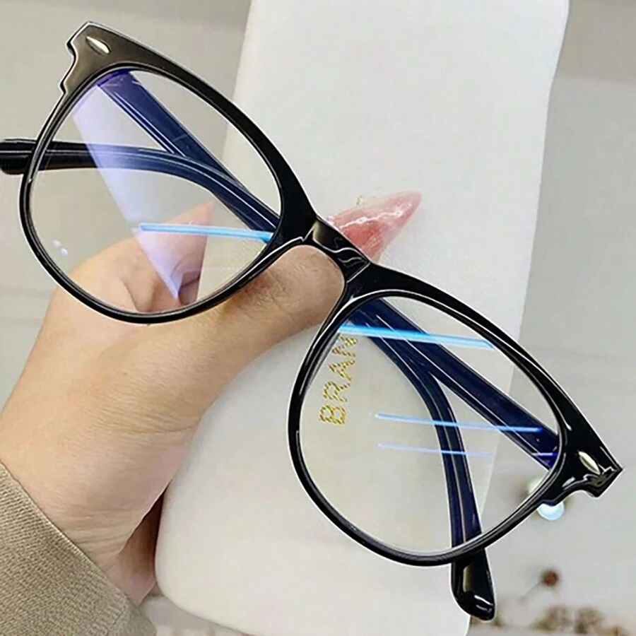 1PC Transparent Computer Glasses Frame, Women's And Men's Anti Blue ...