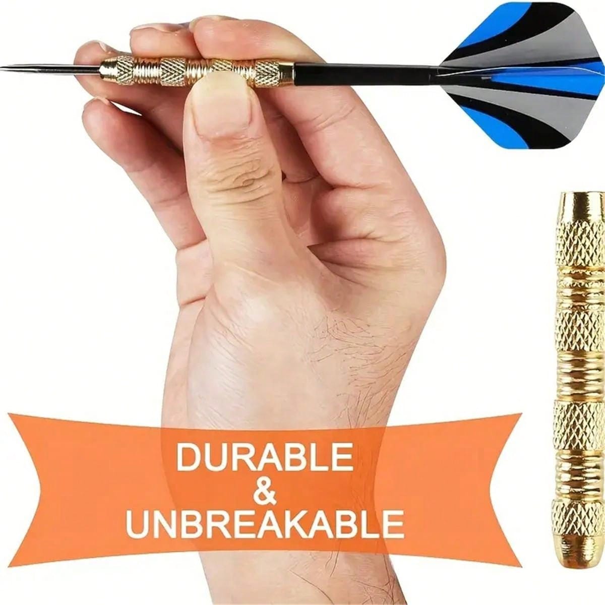 18pcs/Set 14g Plated Iron-Copper Dart Needles With 6 Types Of Flights ...